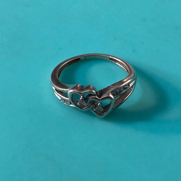 Jewelry | Sterling Silver Two Hearts Ring | Poshmark